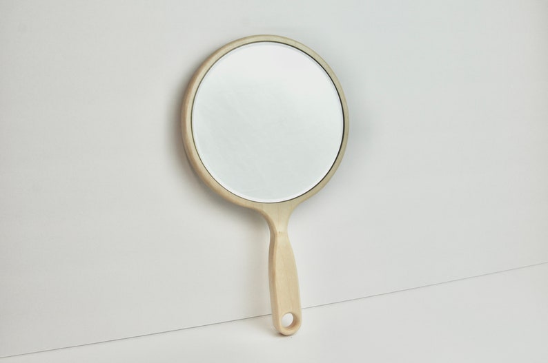 Painted Engraved Sunflower Wood Hand Mirror | Etsy