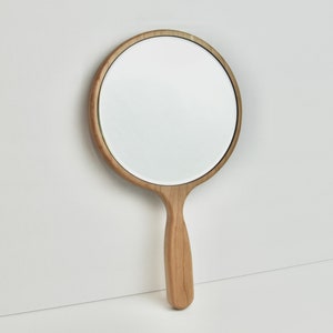 Custom Wood Hand Mirror | Name | Logo | Monogram | Laser Engraved - Etsy