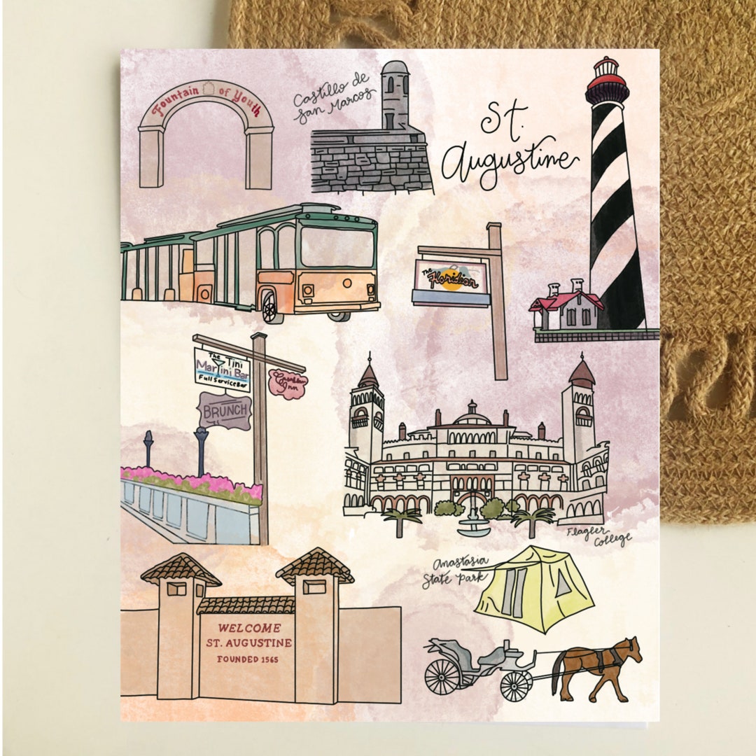 St. Augustine Favorites Print - Etsy