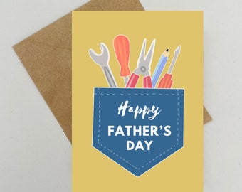 Fathers Day Toolkit Card Fathers Day Card Dad Tool Card Tools for Dad ...