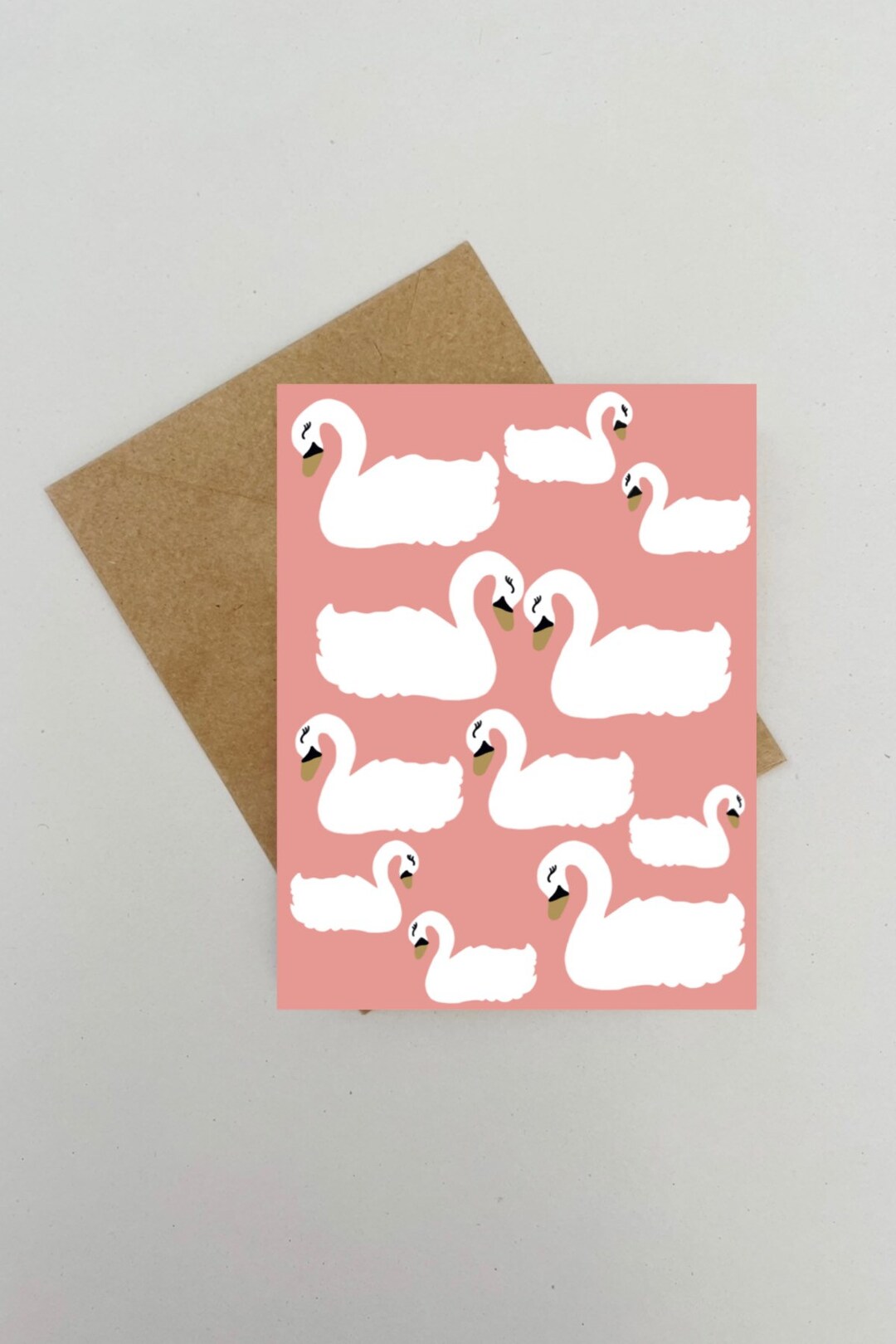 Warm Colors Swan Greeting Cards- 3 Pack - Etsy