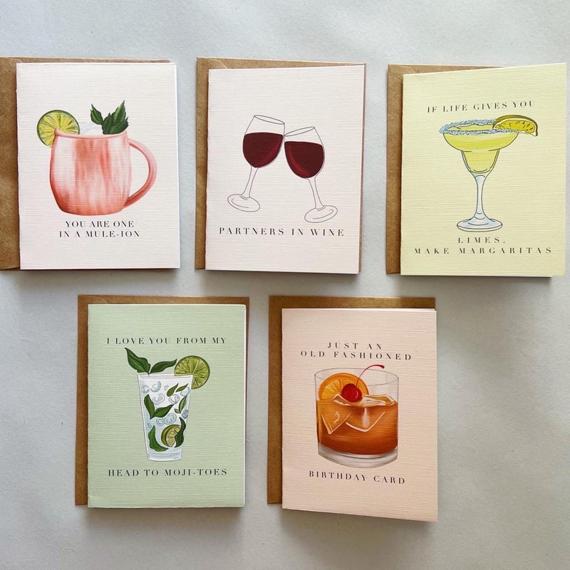 Cocktail Cards - Etsy