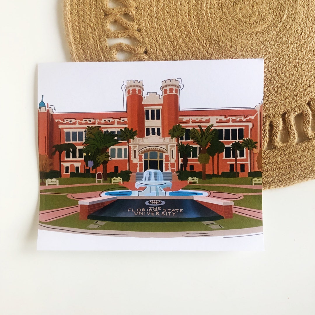 FSU Westcott Fountain Print - Etsy.de