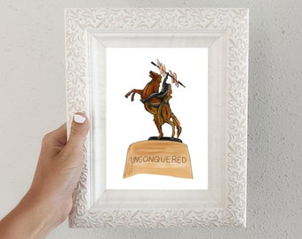 Florida State University Unconquered Statue / FSU Art Print / Florida ...