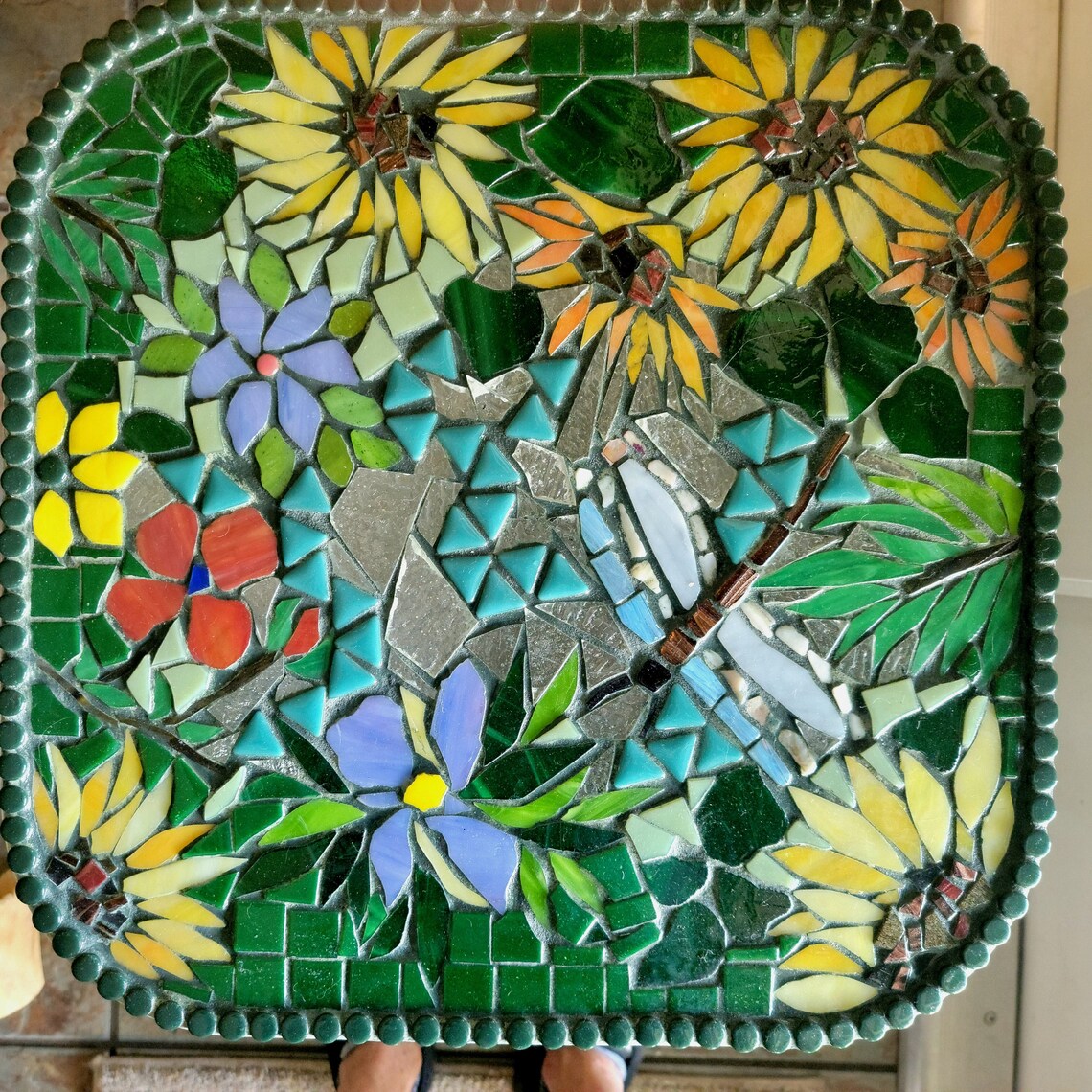 Mosaic Patio Side Table - Etsy