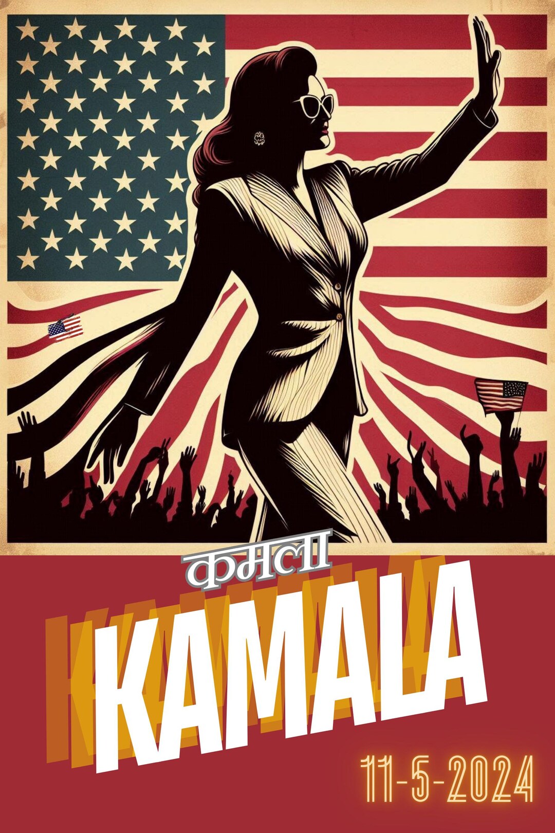 Kamala Harris Bollywood Poster Washington DC Desi Digital Art South ...