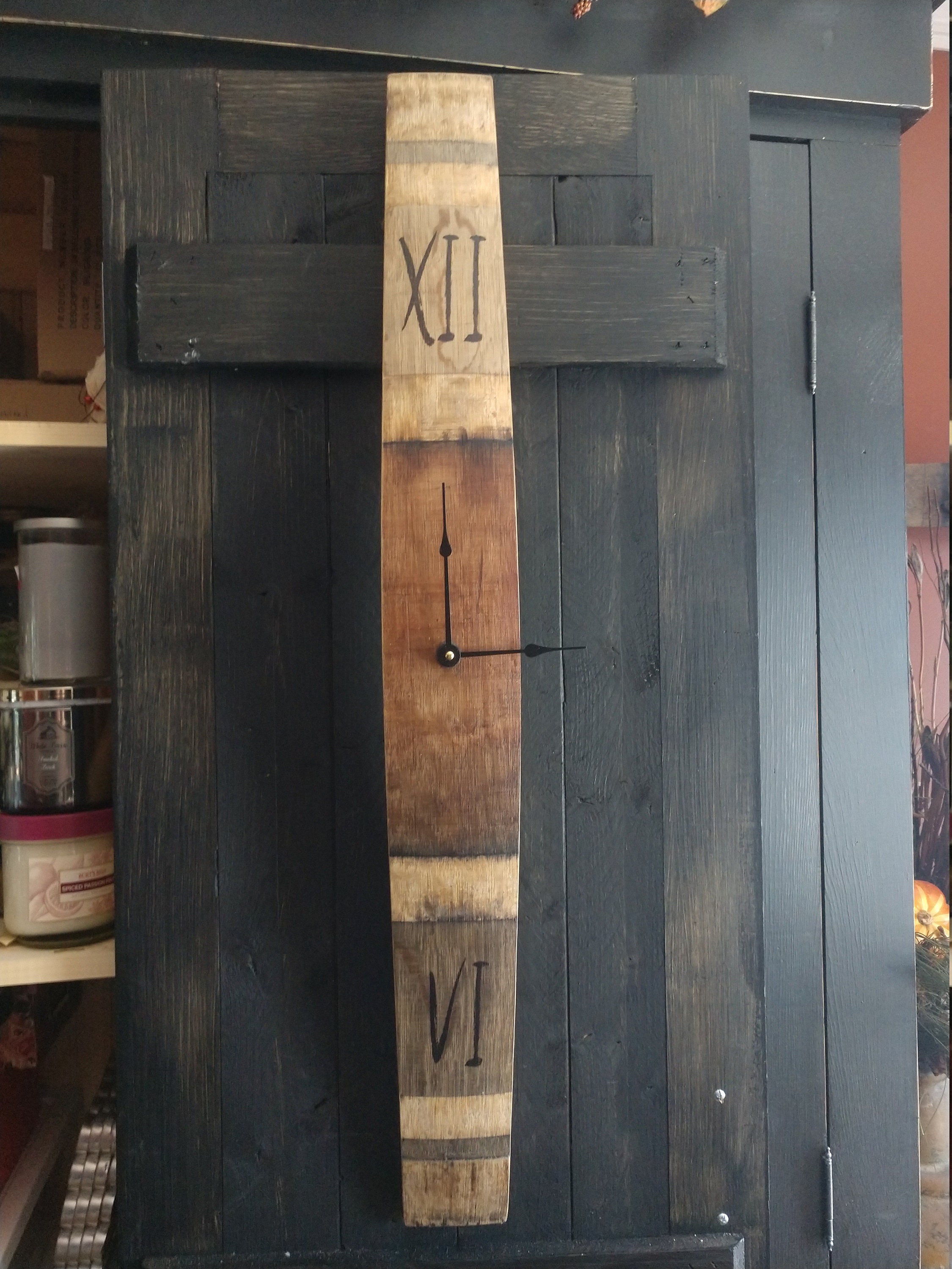 Whiskey or Wine Barrel Stave Clock - Etsy