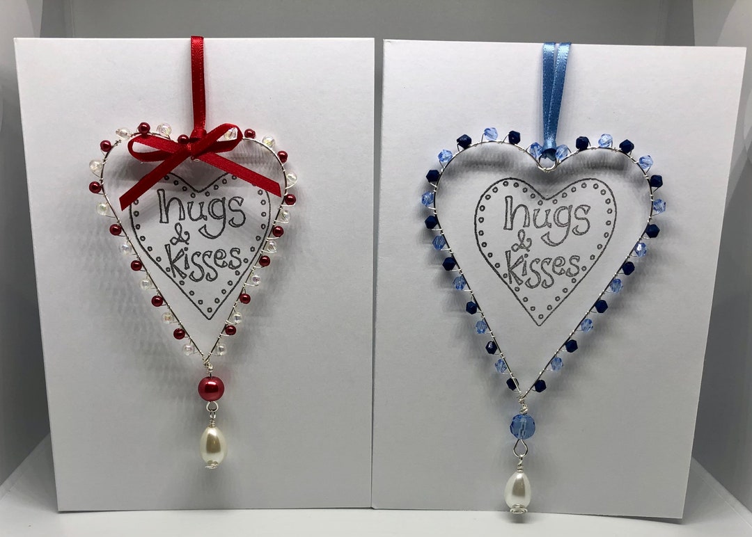 Heart Decoration on a Card - Etsy