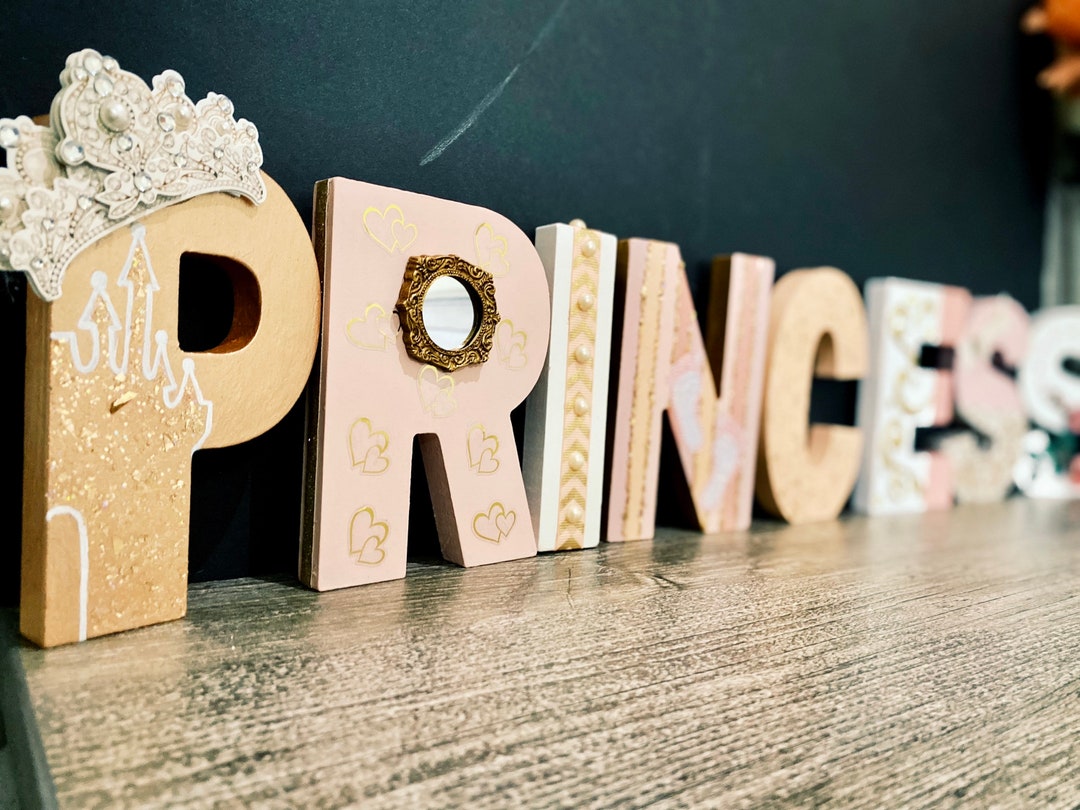 Princess Themed Wooden Letters - Etsy