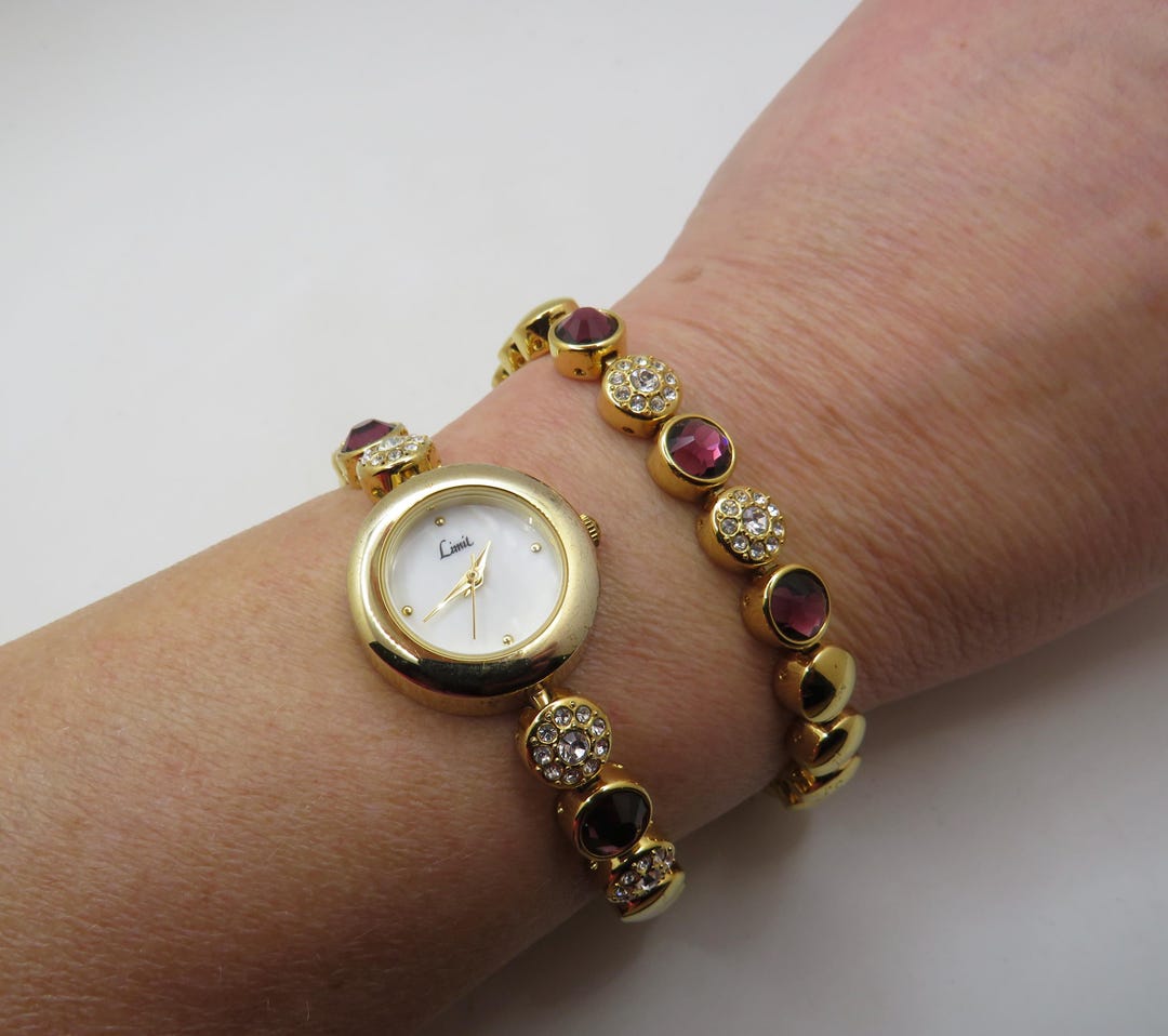 Vintage Watch Set / Watch / Ladies Dress Watch and Bracelet / Wrist ...