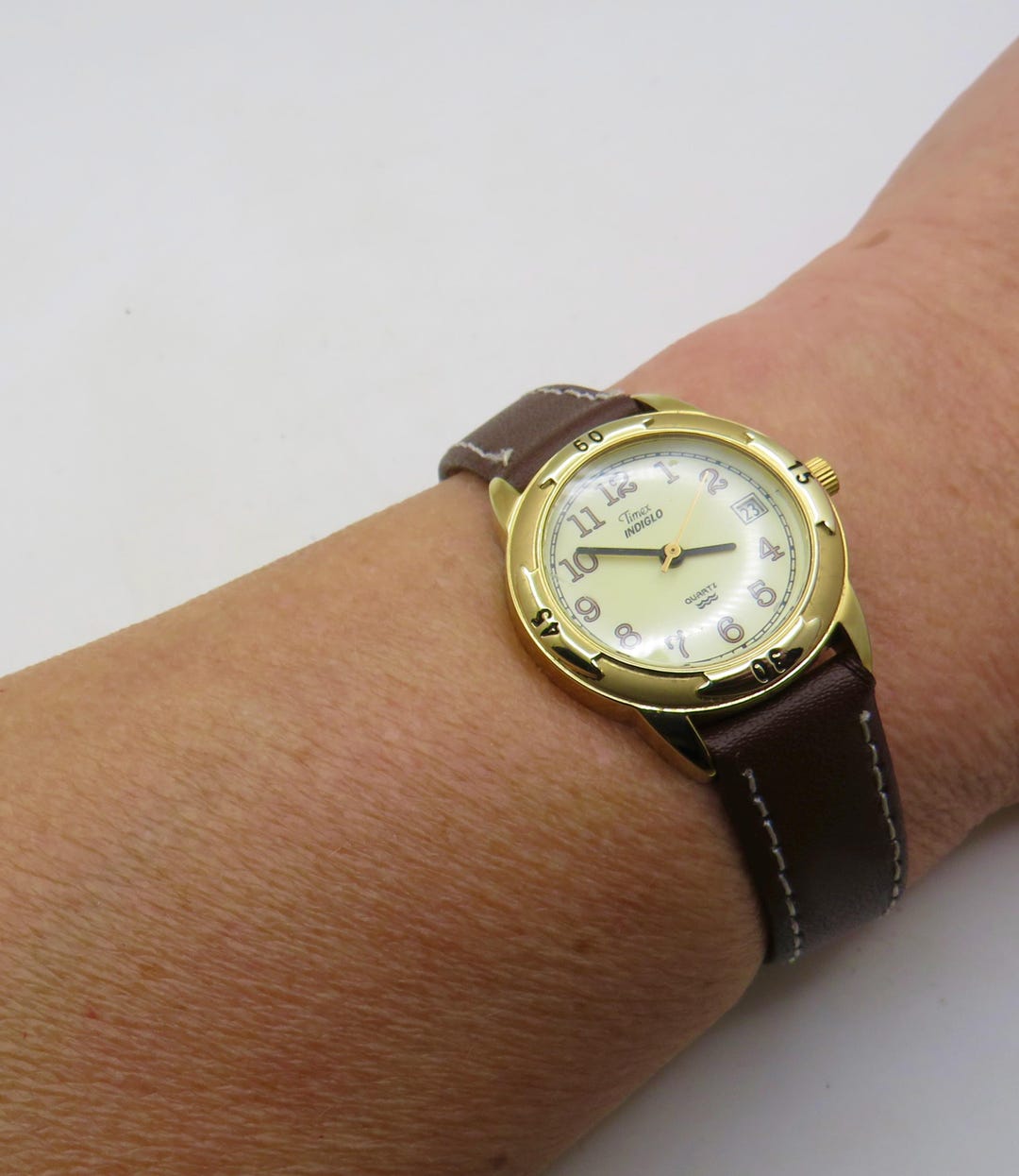 Vintage Timex Indigo Watch / Classic Ladies Gold Watch / Womans Watch ...