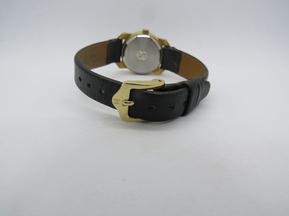 Vintage Watch / Stubbs Dress Watch / Black Dial Quartz Watch / Ladies ...