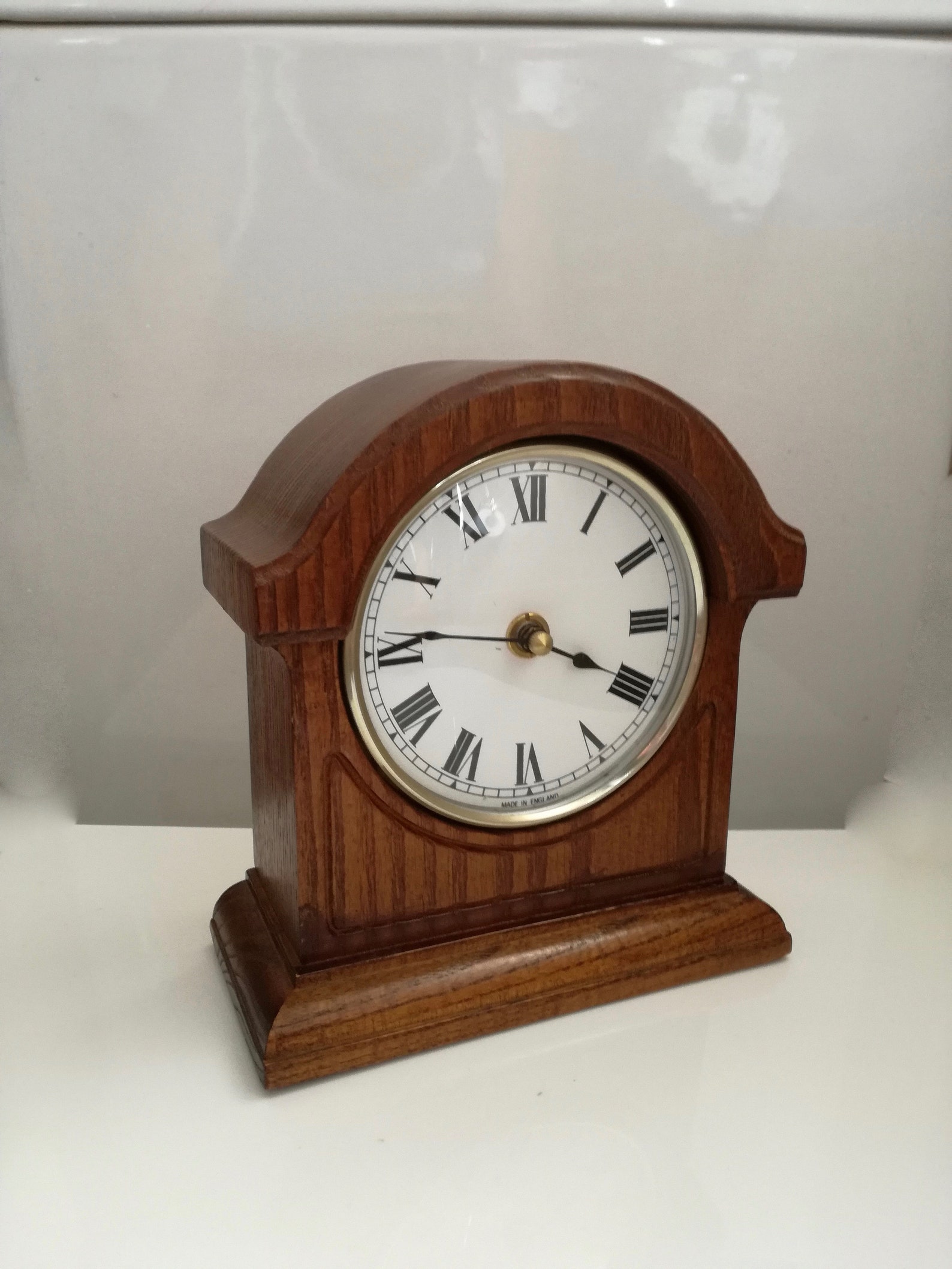 Vintage Wooden Clock / Clock / Made in England / Desk Clock / | Etsy