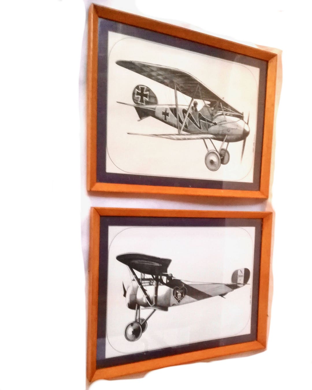 Vintage Biplanes Art / Framed Set by James Wells Prints / Vintage ...