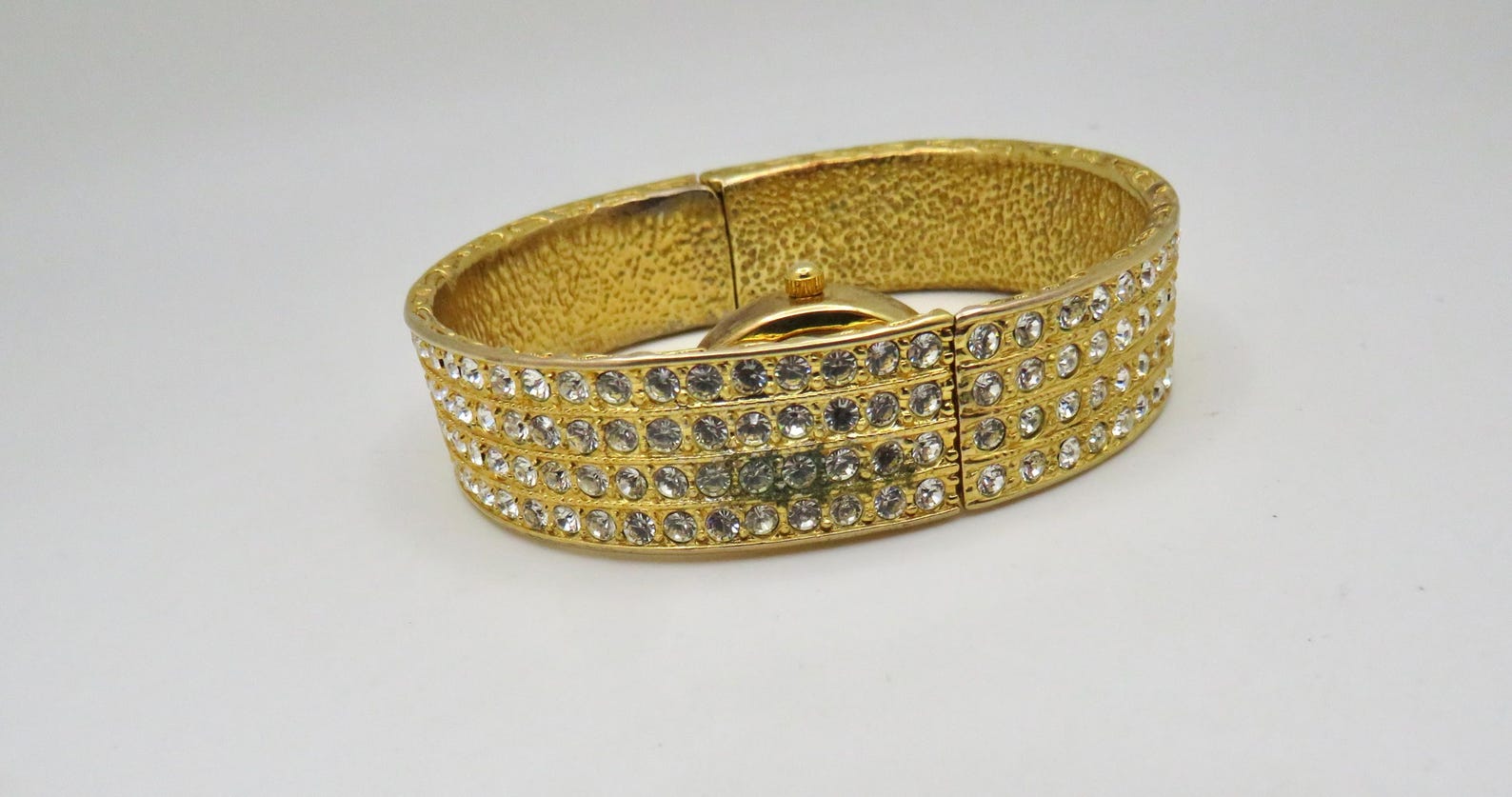 Vintage Watch / Covered Dial / Diamond Style Watch / 6.5" Wrist / Dress ...