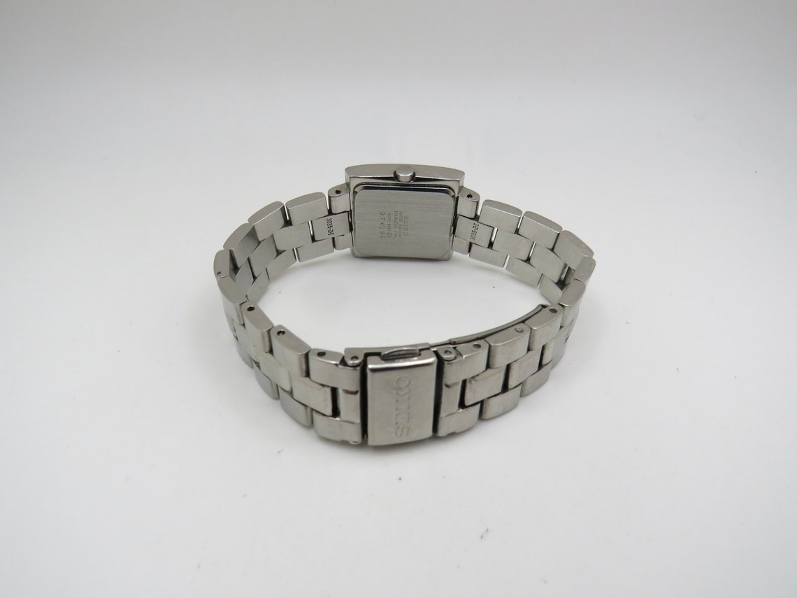 Vintage Tank Watch / Seiko Watch / Quartz Rectangle Watch / Ladies ...
