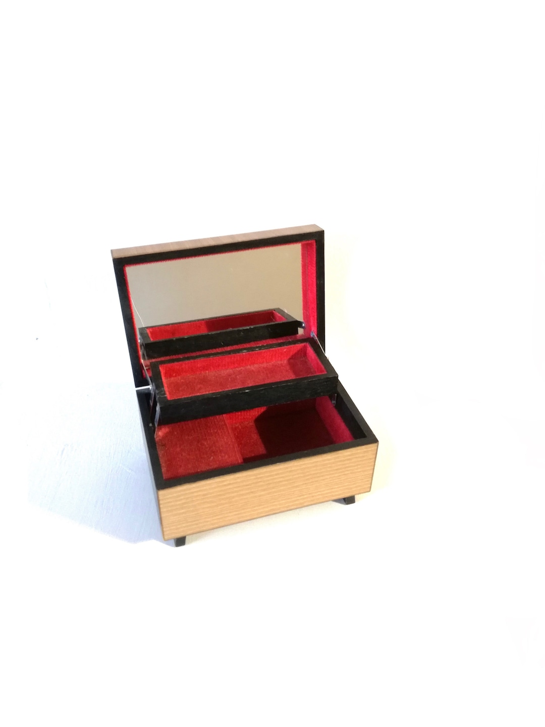 Vintage Wooden Musical Box / 1970s Inlaid Wood / VINTAGE / 1960's ...