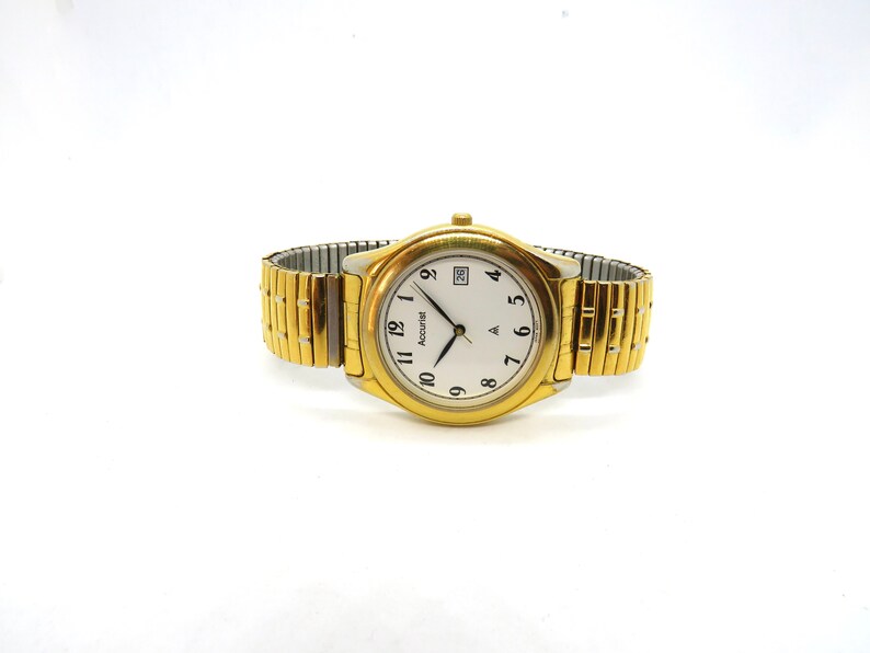 Vintage Gents Watch / Expandable Dress Watch / Gold Quartz Watch ...