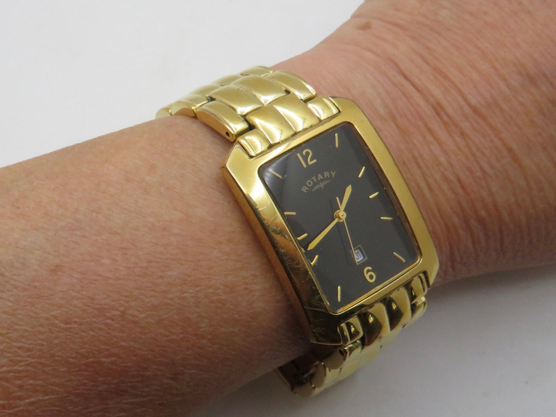 Vintage Gold Watch / Rotary Gold Plated Dress Watch / Gold Quartz Watch ...