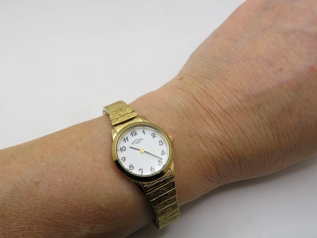 Vintage Rotary Gold Plated Dress Watch / Gold Quartz Watch / Gold Dress ...