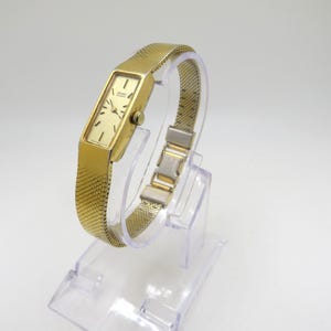 Vintage Seiko Wrist Watch / Rectangle Gold Watch / Wrist 6.9" Watch ...