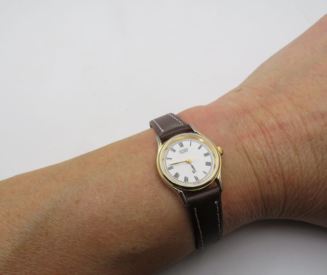 Vintage Citizen Gold Watch / 6.8" Wrist Size Max / Vintage Womans Y2K ...
