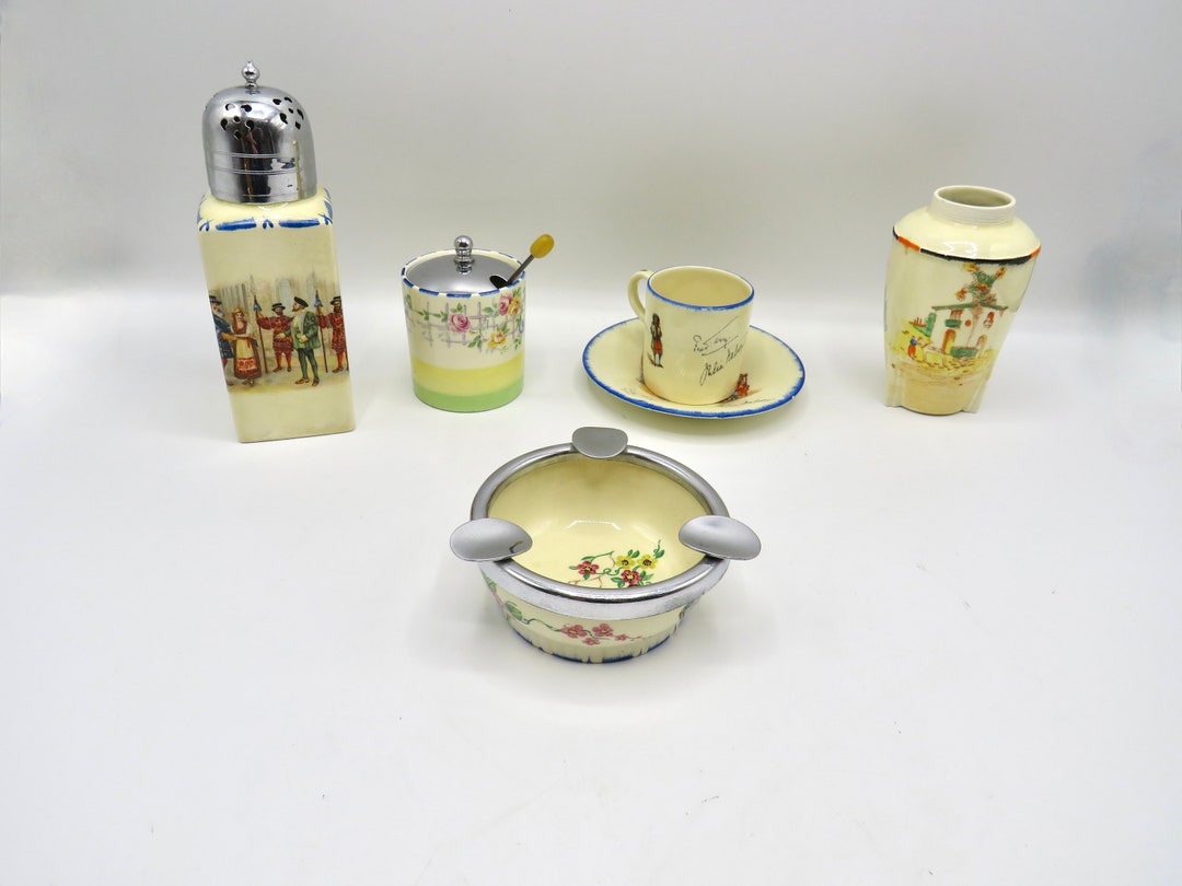 Art Deco CORONET WARE Parrott & Company Burslem 1930s / 6x Collectable ...