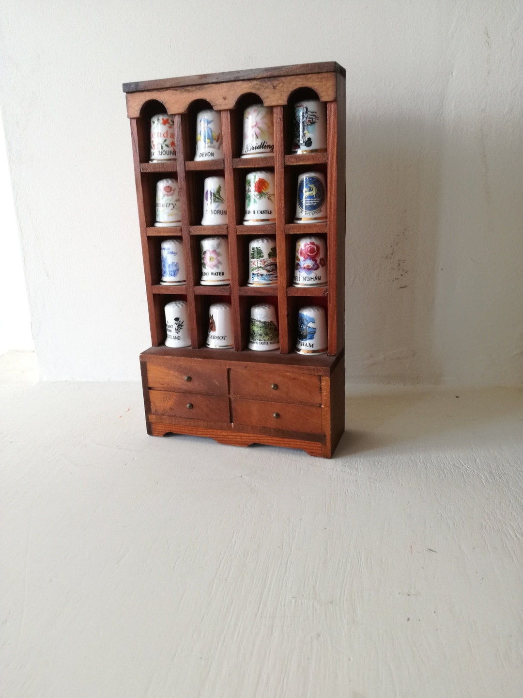 Vintage Porcelain Thimbles Collection / Set of 16 Decorative Thimbles ...