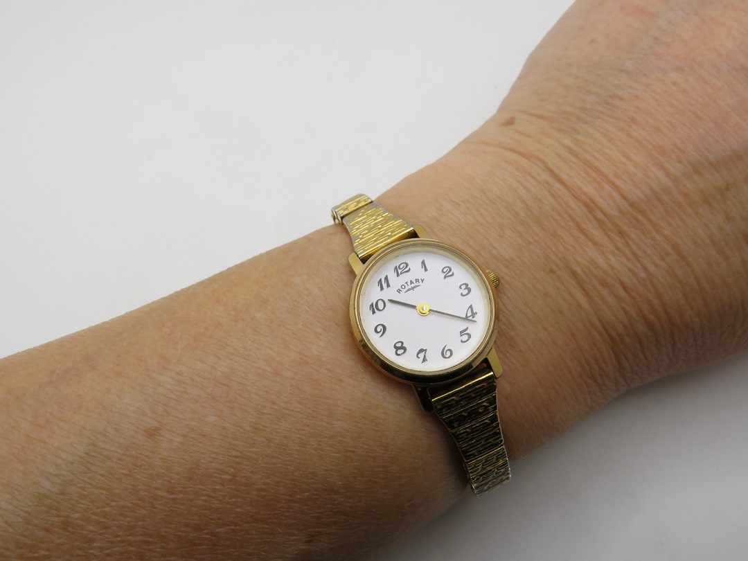 Vintage Rotary Gold Plated Dress Watch / Gold Quartz Watch / Gold Dress ...