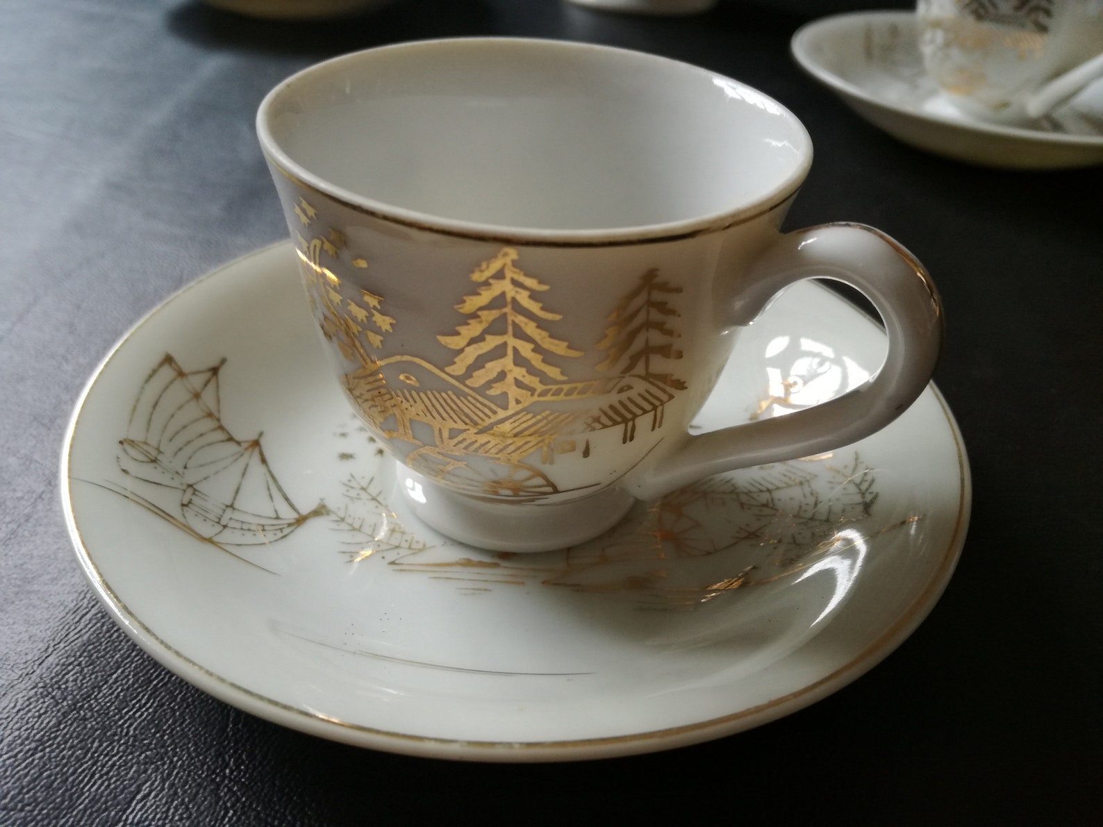 Japanese China / Cup and Saucer / Lithopane Geisha Girl Face / Teacup ...