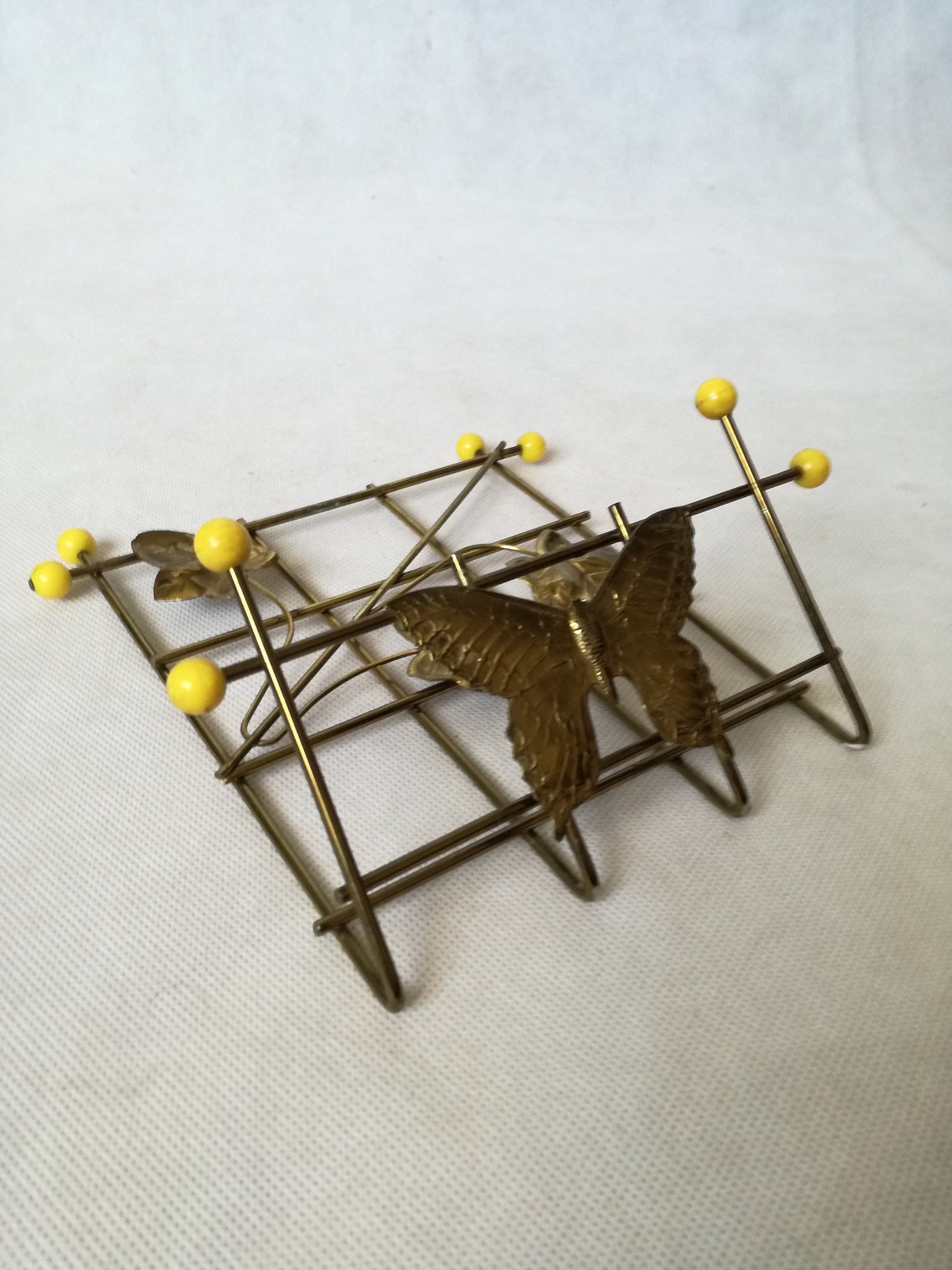 Vintage Atomic Brass Butterfly / Letter Holder / Mid Century / Brass ...