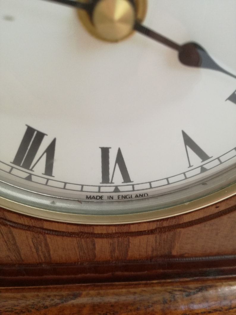 Vintage Wooden Clock / Clock / Made in England / Desk Clock / | Etsy