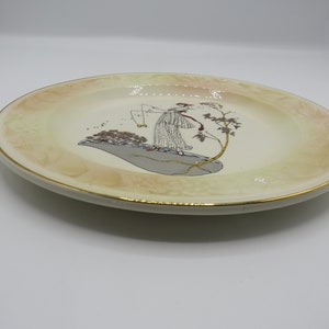 Royal Worcester Palissy Spode Embossed Art Deco Lady Plates 2x ...