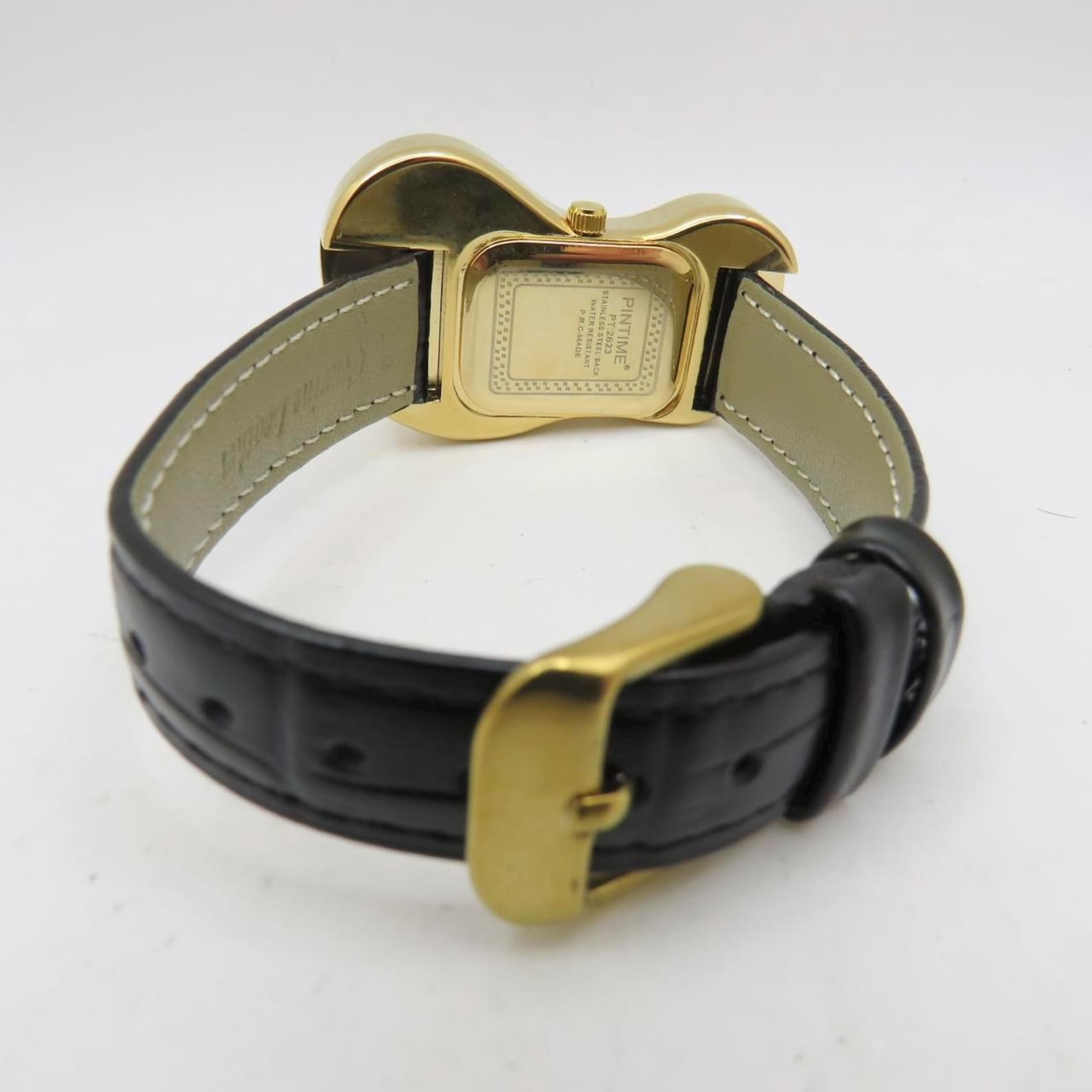 Salvador Dali Melting Watch: Gold & Black Croc Strap, Pintime Geneve ...