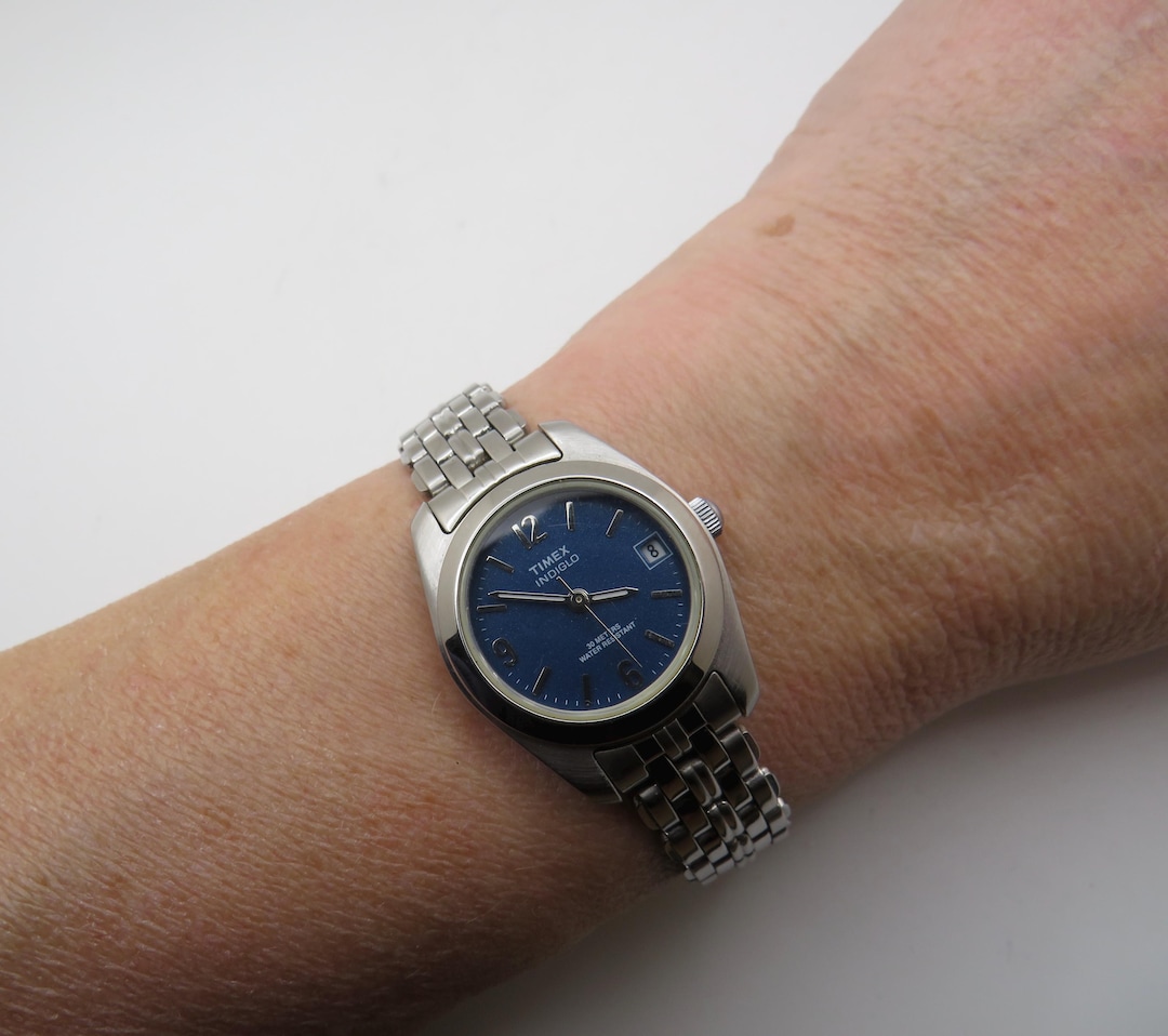 Vintage Timex Indigo Watch / Light up Blue Dial Watch / Vintage ...