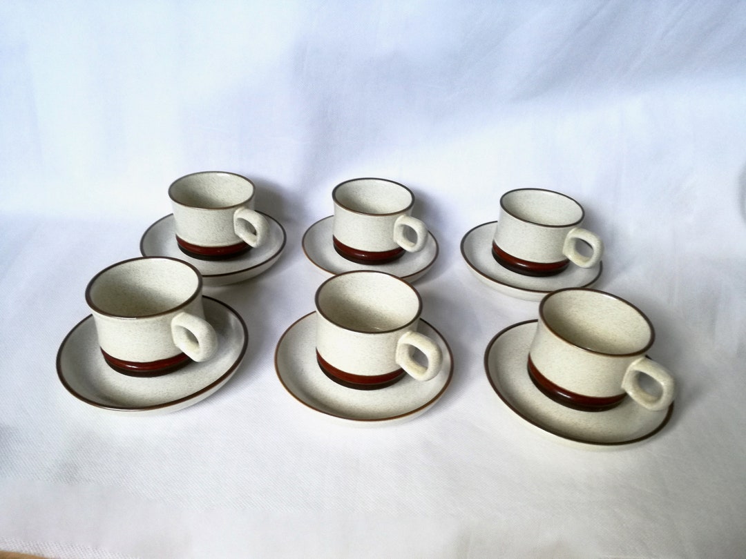 Denby Potters Wheel Set / 12x Vintage Tea Cup Set / Rare Espresso ...