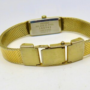 Vintage Seiko Wrist Watch / Rectangle Gold Watch / Wrist 6.9" Watch ...