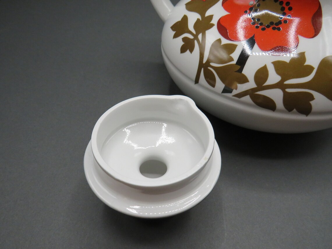 Vintage Alfred Meakin Tea Pot 'poppy Pimpernel / Vintage Kitchen ...