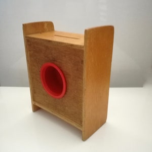 Vintage Telephone Money Box / Wooden Box Holder / Vintage Desk (A ...