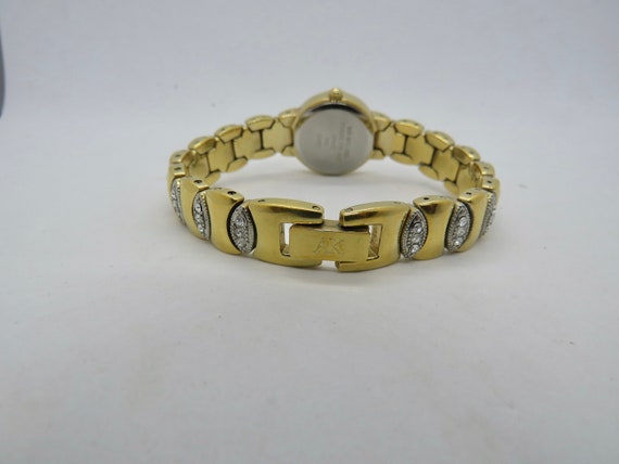 Vintage Anne klein Diamond dress watch / gold Quartz … - Gem