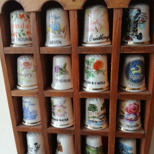 Vintage Porcelain Thimbles Collection / Set of 16 Decorative Thimbles ...