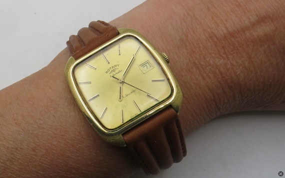 Square watch / vintage automatic watch watch / Swiss … - Gem