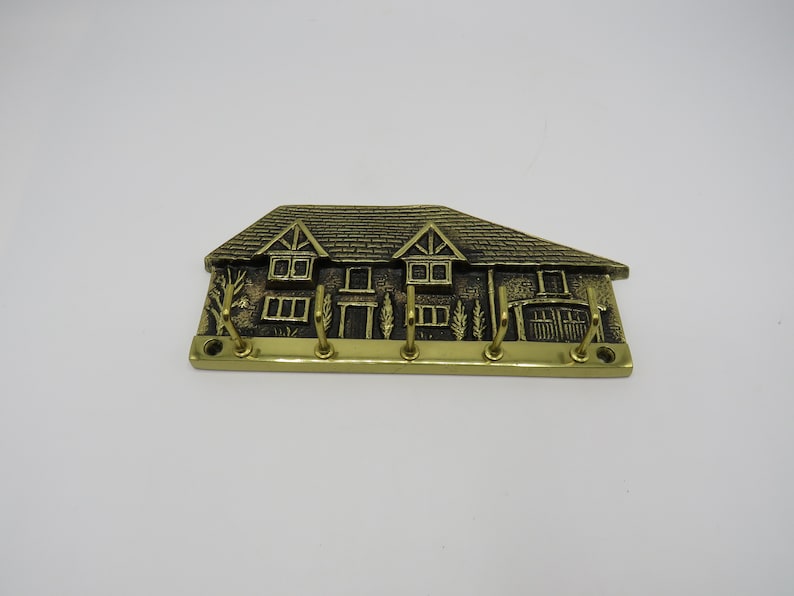 Key Holder for 5 Keys / Solid Brass Wall Decor / Vintage Brass - Etsy UK