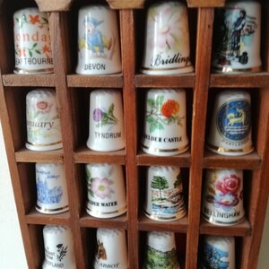 Vintage Porcelain Thimbles Collection / Set of 16 Decorative Thimbles ...