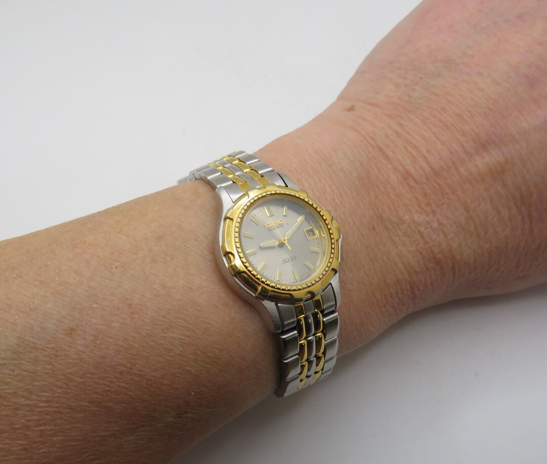 Vintage Sports Watch / Seiko Quartz Watch / Bi Metal Watch / Womans ...