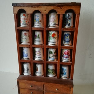 Vintage Porcelain Thimbles Collection / Set of 16 Decorative Thimbles ...