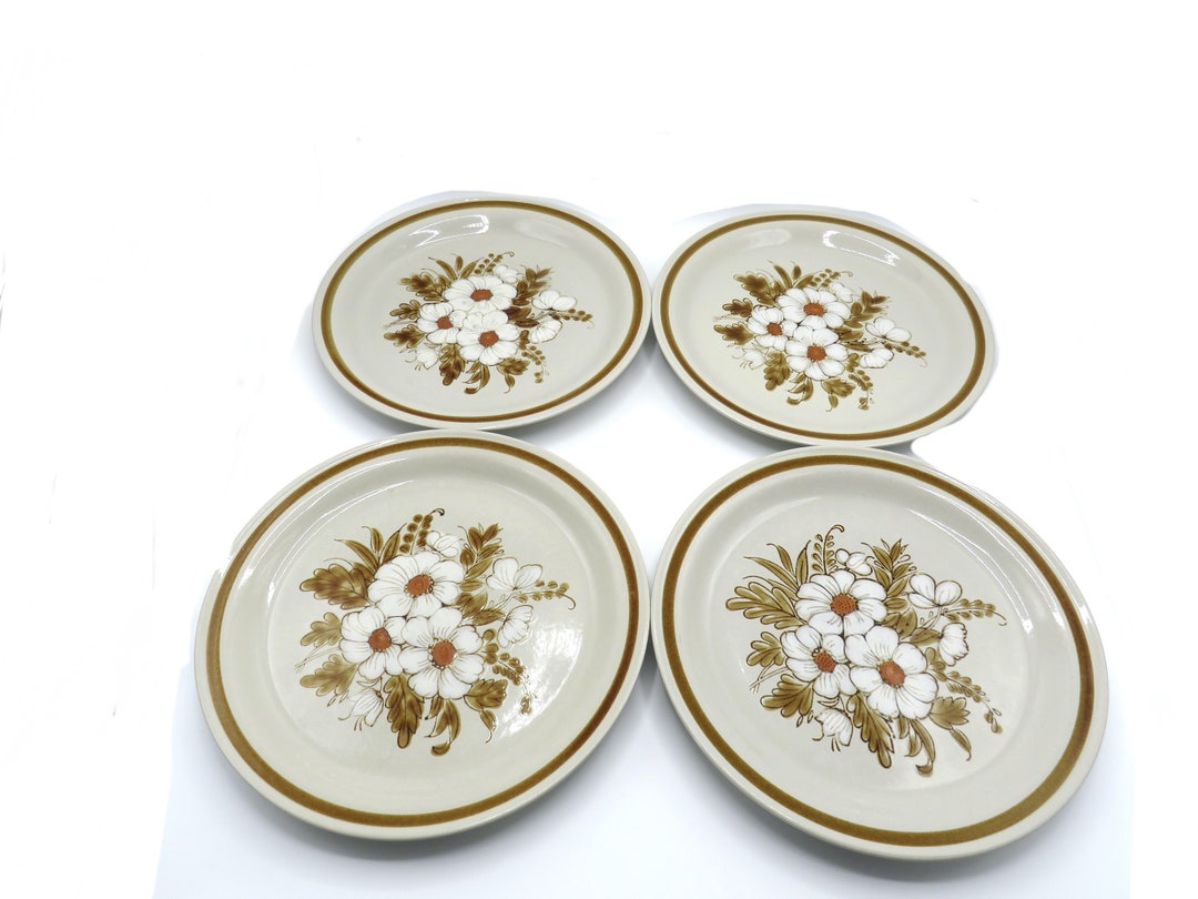 Vintage Plate / Mountain Wood Collection / Dinner Plate X4 / Vintage ...