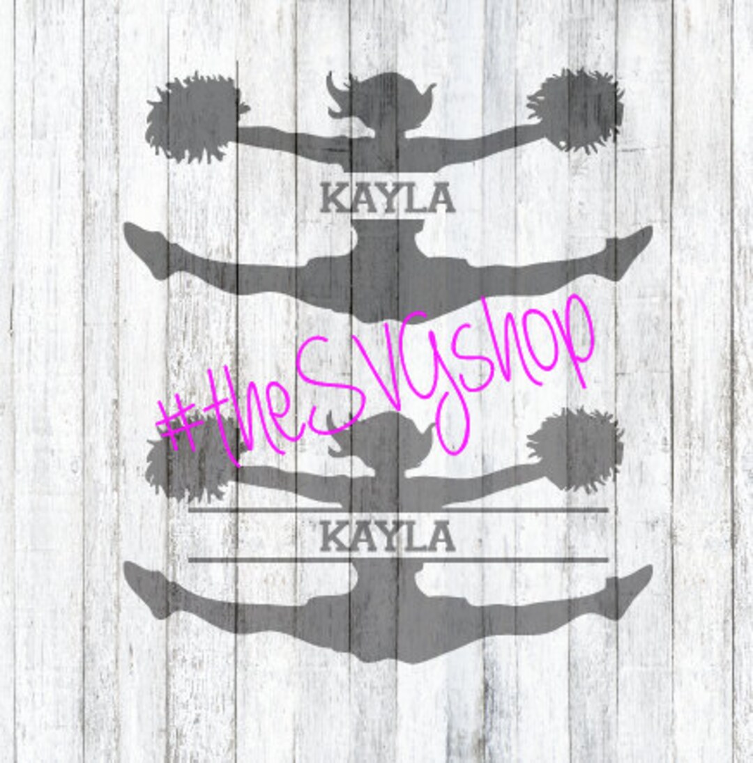 SVG, DXF Files, Split Cheerleader Name, Monogram, Cheerleader ...