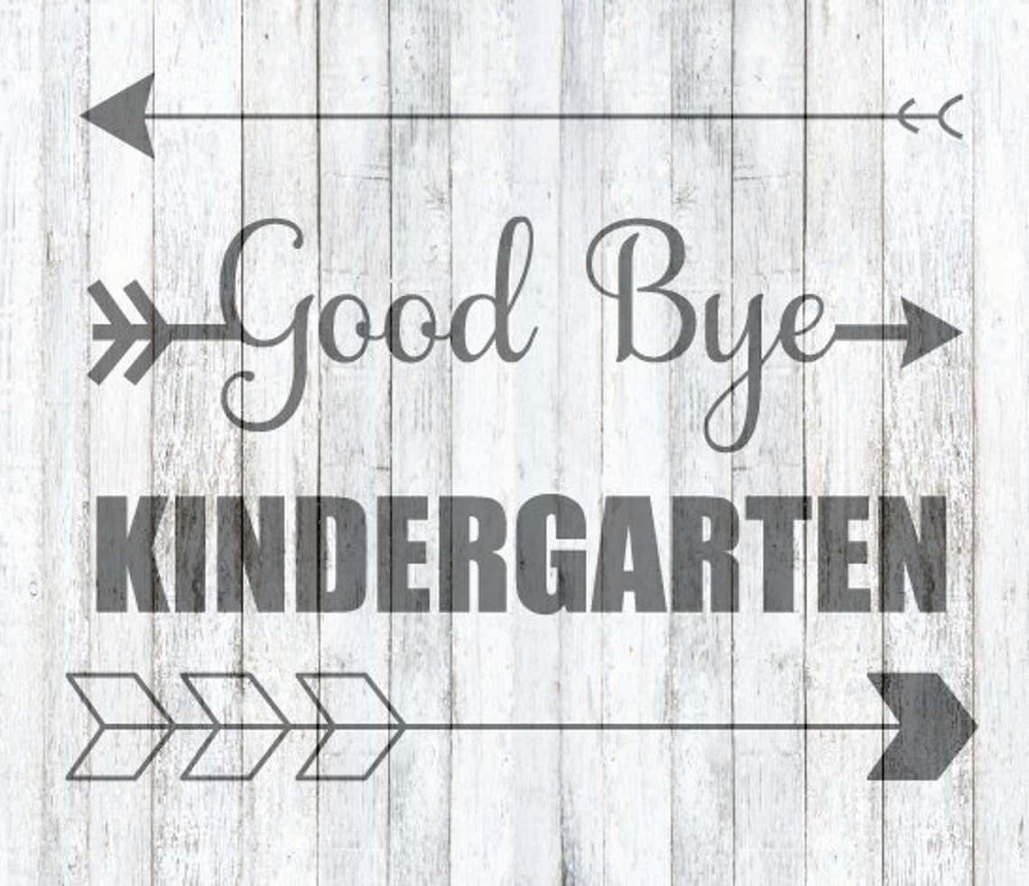 SVG File Hello & Goodbye Kindergarten Starting School - Etsy