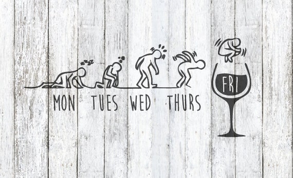 Weekend WINE SVG File | Etsy
